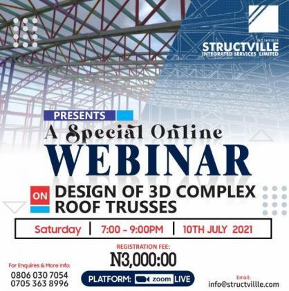 Webinar on Structural Design of Complex 3D Roof Trusses - Structville