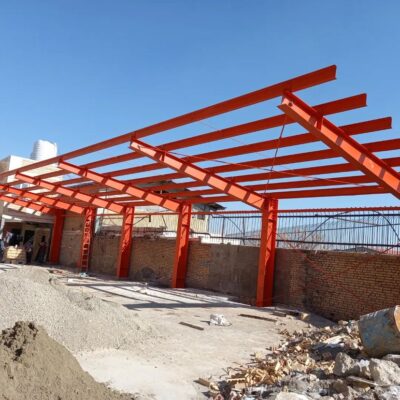 Design of Cantilever Steel Carport | Monopitch Canopy Roof Design ...