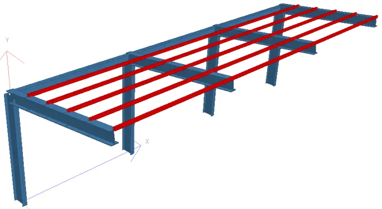 Design of Cantilever Steel Carport | Monopitch Canopy Roof Design ...